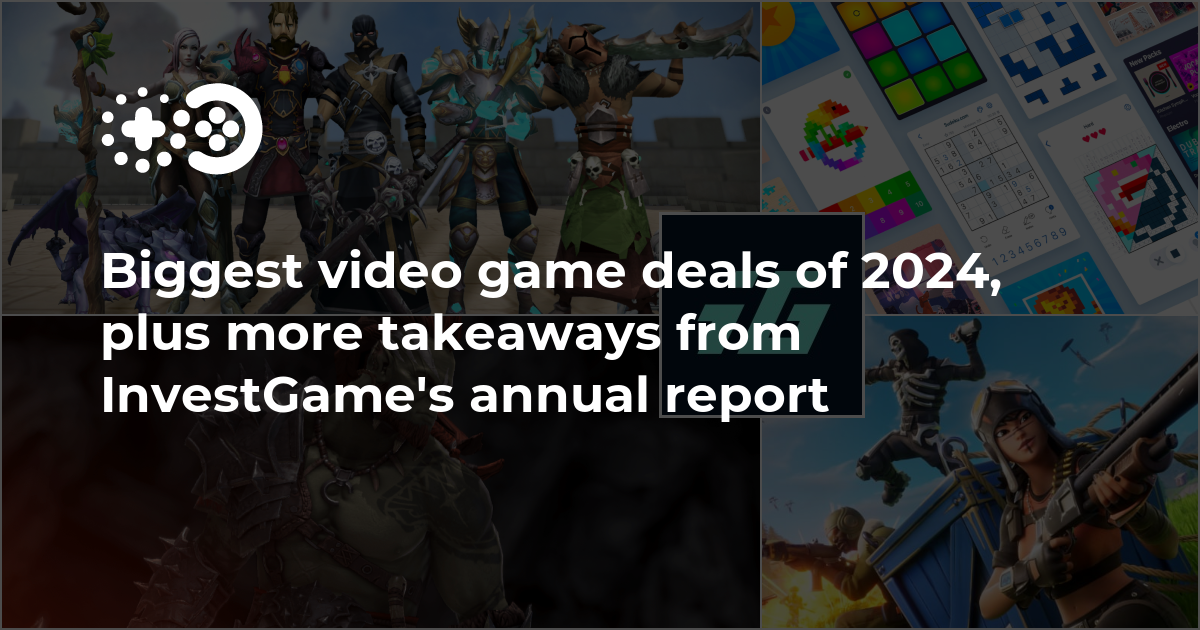 Biggest video game deals of 2024, plus more takeaways from InvestGame’s ...