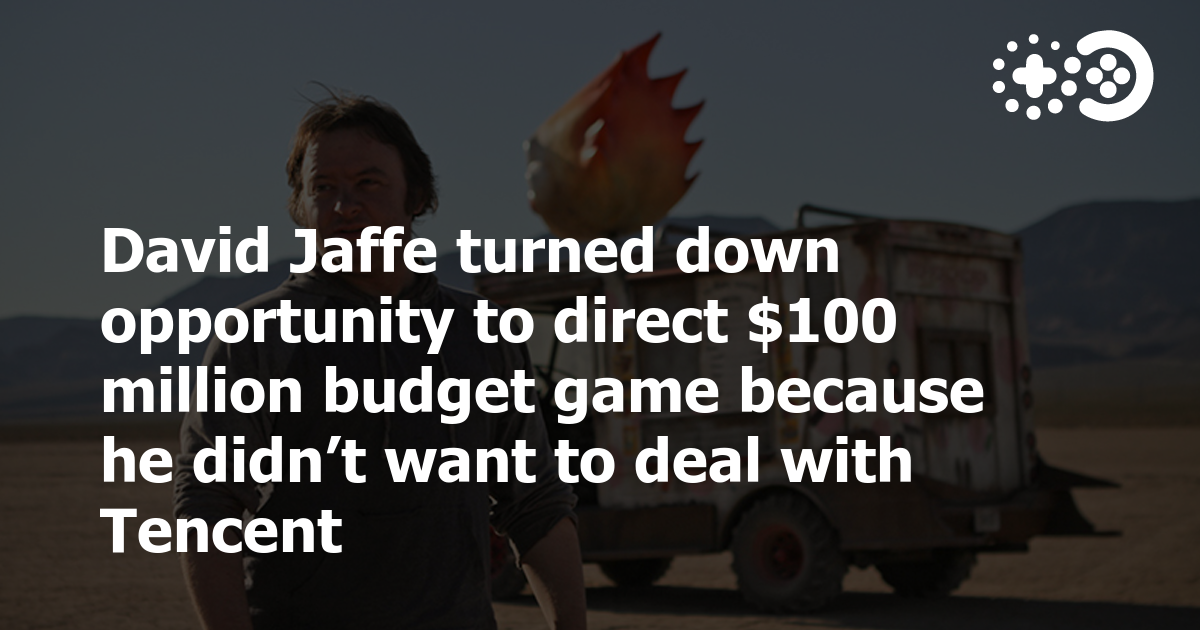David Jaffe turned down opportunity to direct $100 million budget game ...