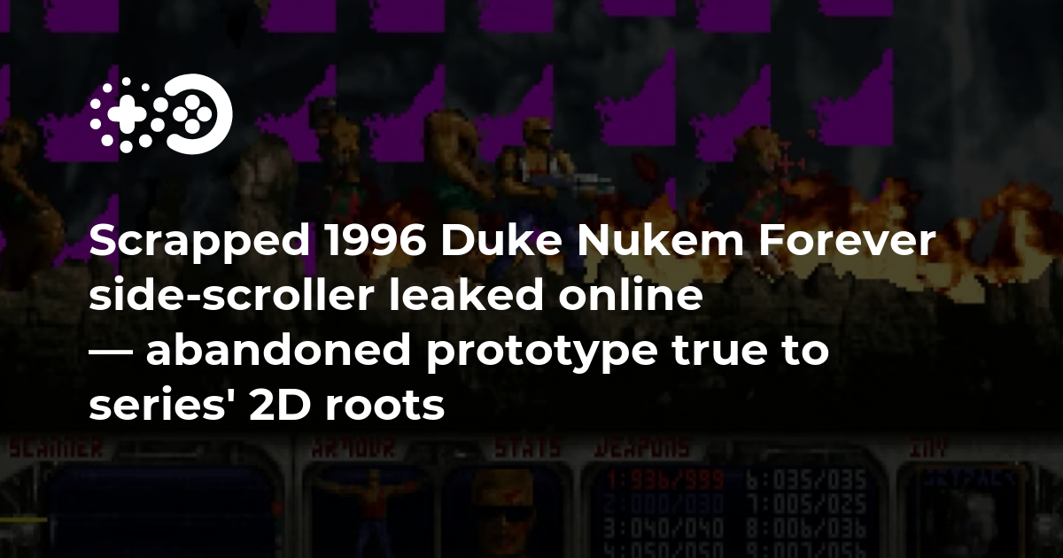Le prototype abandonné du jeu de rôle Duke Nukem Forever de 1996 a fait ...
