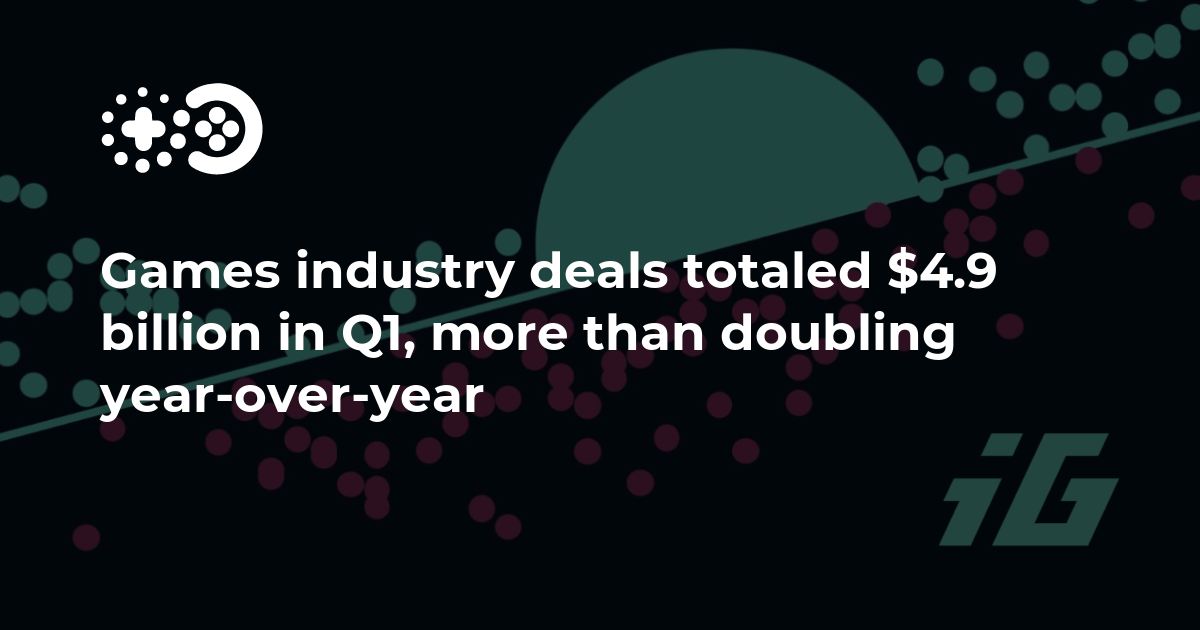 Games industry deals totaled $4.9 billion in Q1, more than doubling year-over-year | Game World ...