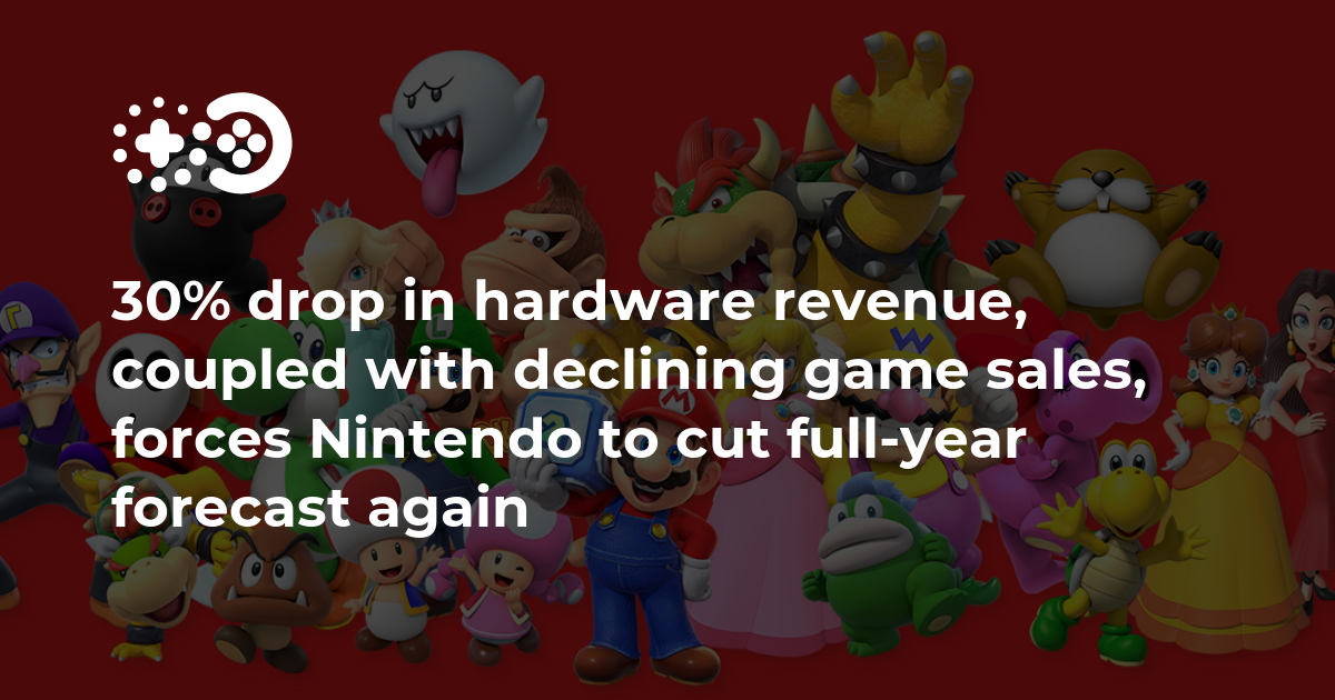 30% drop in hardware revenue, coupled with declining game sales, forces ...