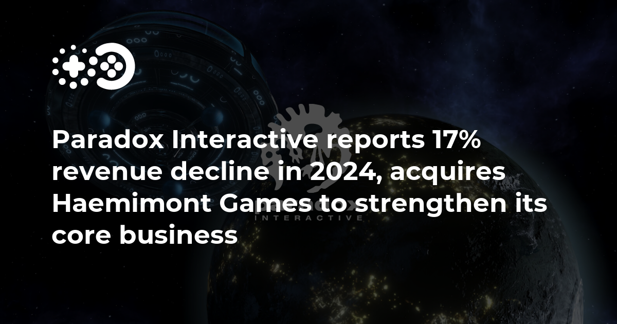 Paradox Interactive reports 17% revenue decline in 2024 News - Sales ...