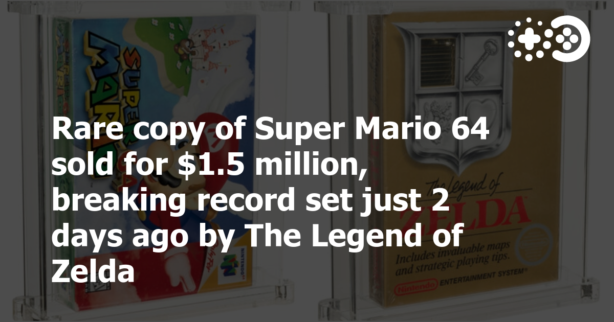 Rare copy of Super Mario 64 sold for $1.5 million, breaking record set ...