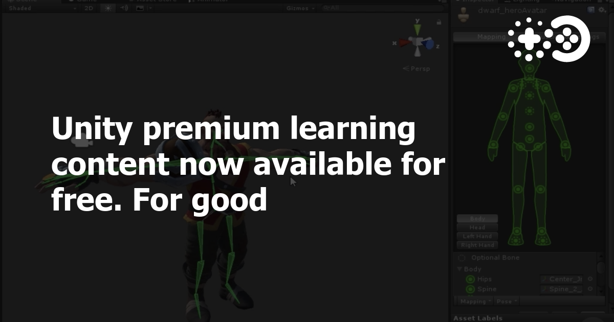 Unity premium learning content now available for free. For good | Game ...
