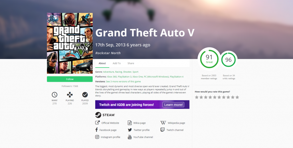 Twitch acquires IGDB to improve discoverability | Game World Observer