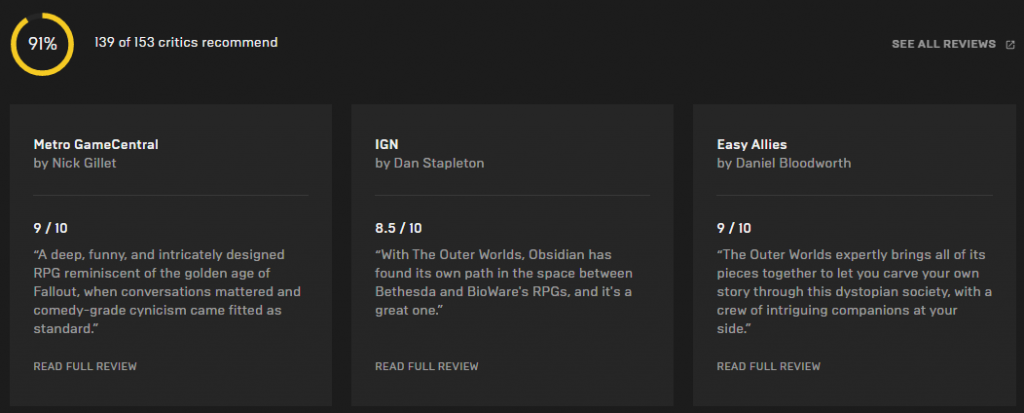 Epic Games Store now has games rating system, courtesy of OpenCritic ...